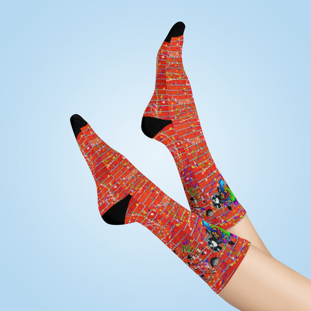 Graffiti Brick Sublimation Crew Socks – Jewelzshpere Graffiti Styles ...